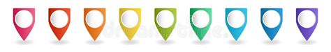 Set Of Multi Colored Map Pointers Gps Location Symbol Stock Vector Illustration Of Background