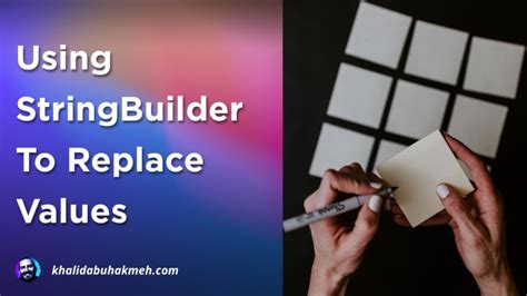 Ivano Scifoni On Linkedin Using Stringbuilder To Replace Values