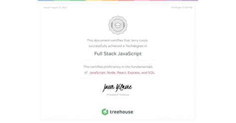 Jerry Louis On Linkedin Full Stack Javascript • Jerry Louis • Treehouse