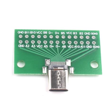 Usb тестер Разъем Type C папа Usb3 1 с платой для распайки 24 вывода купить C доставкой на Ozon