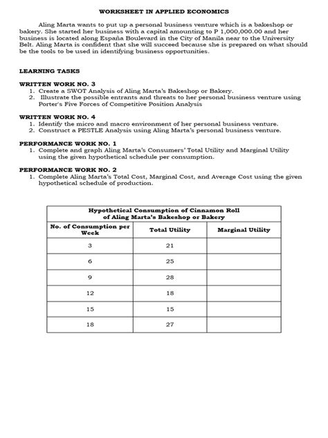 Worksheet In App Econ 12072023 Download Free Pdf Labour Economics