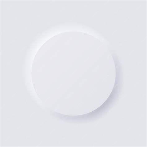 웹 디자인 응용 프로그램 Ui 등을 위한 흰색 뉴모피즘 소프트 Ui 디자인 빈 단추 벡터 프리미엄 벡터