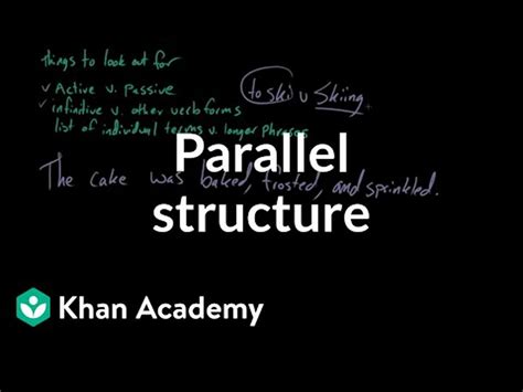 Parallel Structure Syntax Khan Academy