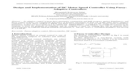 Pdf Make And Design Of Dc Motor Speed Controller · Pdf Filedesign And Implementation Of Dc