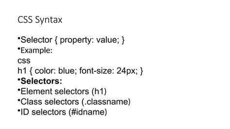 Css Basics For Designs In Html Introduction Ppt