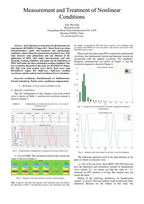 Pdf Measurement And Treatment Of Nonlinear Conditions