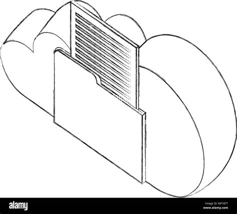 Cloud Computing Folder File Document Isometric Stock Vector Image And Art Alamy