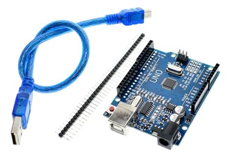 Placa Uno R3 Atmega328 Smd Compatível Com Arduino Cabo Usb Parcelamento Sem Juros