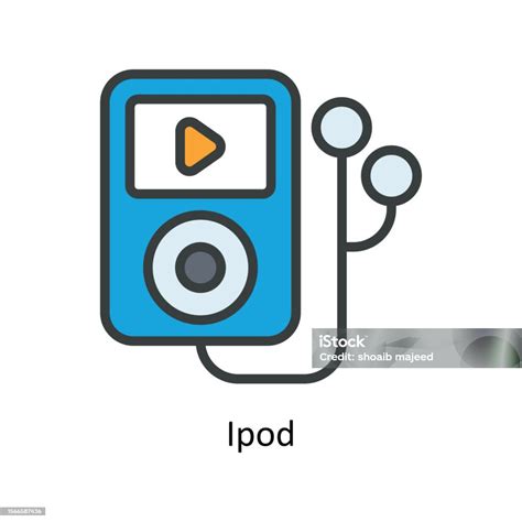 아이팟 벡터 채우기 개요 아이콘 디자인 그림입니다 네트워크 및 통신 흰색 배경에 기호 Eps 10 파일 0명에 대한 스톡 벡터 아트 및 기타 이미지 Istock