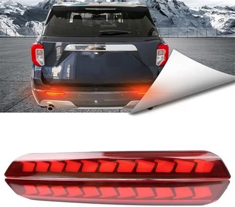 Binqigoo Full Led Rear Bumper Reflector Tail Lights Fit For