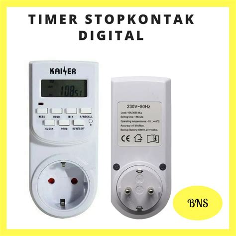 Jual Timer Stop Kontak Digital Stop Kontak Listrik Kaiser Berkualitas Banuata Shopee Indonesia