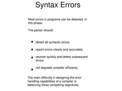 Ppt Error Handling Powerpoint Presentation Free Download Id5121383