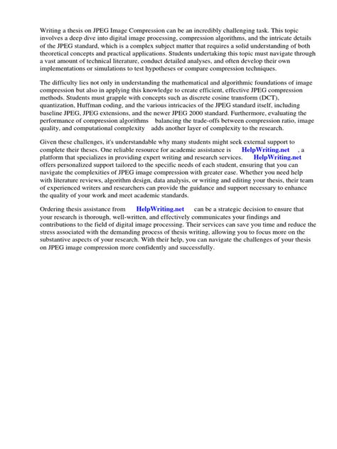Thesis On Jpeg Image Compression Pdf