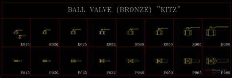 4 Ball Valve Autocad Blocks
