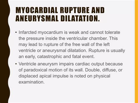 Complications Of Myocardial Infarction Pptx Heart And Cardiovascular Diseases Diseases And