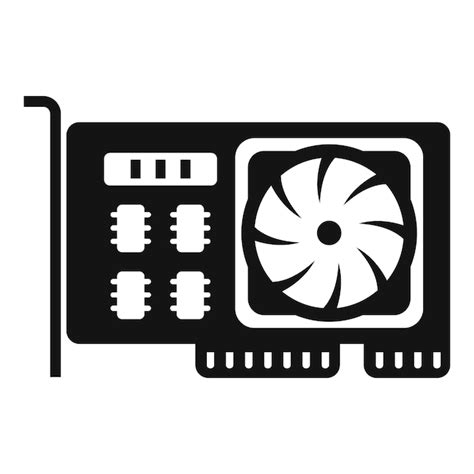 Premium Vector Gpu Card Cooler Icon Simple Vector Cpu Chip Hardware Display