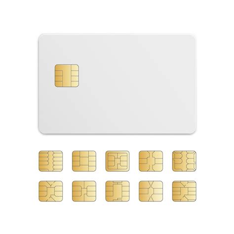Premium Vector Vector Mobile Cellular Phone Sim Card Chip Set Isolated On White