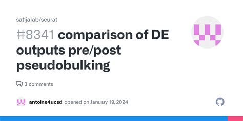 Comparison Of De Outputs Prepost Pseudobulking · Issue 8341 · Satijalabseurat · Github