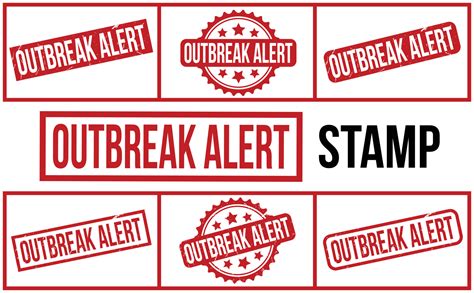 Outbreak Alert Rubber Stamp Set Vector 24485659 Vector Art At Vecteezy