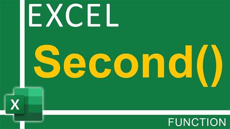 How To Use Excel Second Function Excel Tutorial For Everyone Youtube