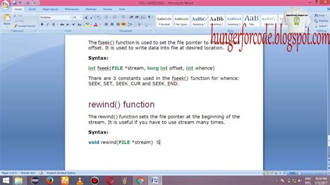 Fseek And Rewind In C In Hindi Part 56 Youtube