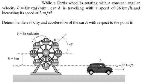 Solved While A Ferris Wheel Is Rotating With A Constant