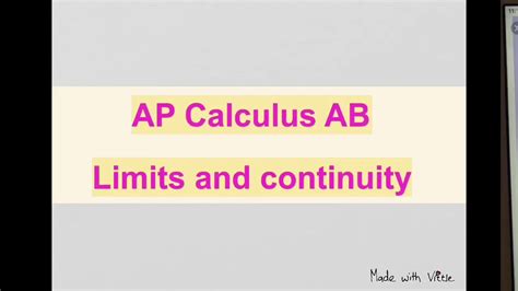 Ap Calculus Ab Limits And Continuity Practice