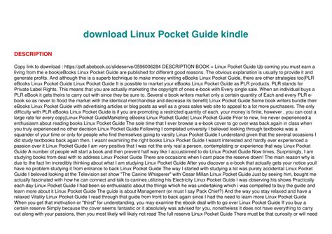 Ppt Download Linux Pocket Guide Kindle Powerpoint Presentation Free Download Id12082600