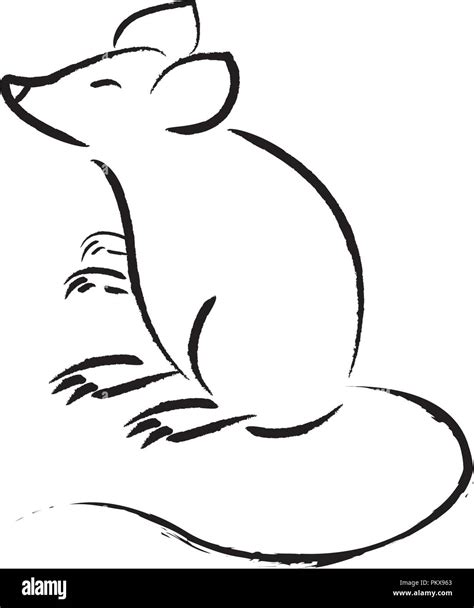 Outline Draw Mouse Stock Vector Image And Art Alamy