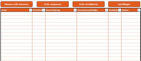 Actielijst In Excel Download Gratis Ter Zake Excel