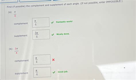 Solved Find If Possible ﻿the Complement And Supplement Of