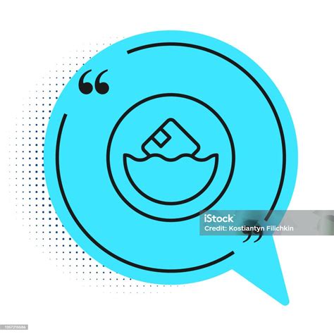 흰색 배경에 격리 된 검은 줄 판지 상자 아이콘 상자 포장 소포 표지판 배송 및 포장 파란색 음성 버블 기호입니다 벡터 0명에 대한 스톡 벡터 아트 및 기타 이미지 Istock