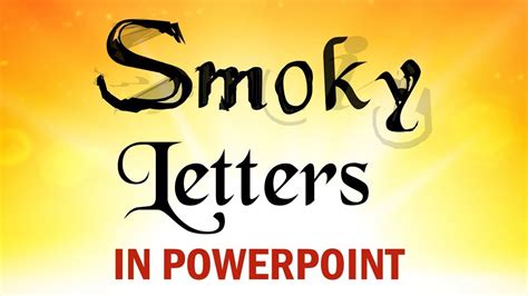 Morph Transition Effect In Powerpoint Smoky Text Youtube