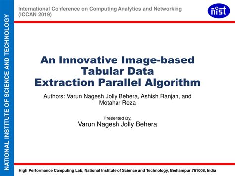 Pdf An Innovative Image Based Tabular Data Extraction Parallel Algorithm