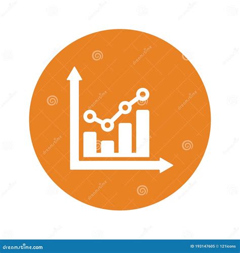Chart Orange Color Graph Icon Stock Vector Illustration Of Statistic Icon 193147605