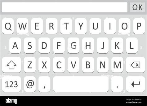 Mobile Phone Keyboard Vector Template Smatrphone Keypad Interface Stock Vector Image And Art Alamy