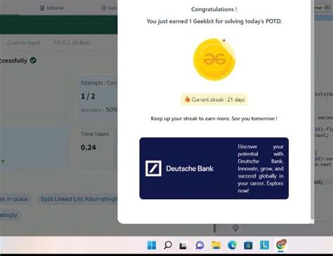 21dayschallenge Geekstreak2024 Deutschebank Geeksforgeeks Swetha