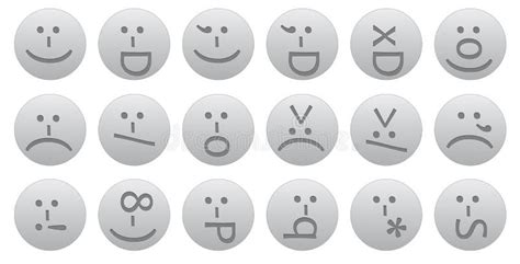 18 smiley do ascii ilustração stock ilustração de facial 12319463
