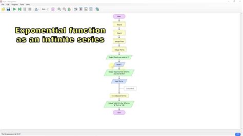 Flowgorithm Ex And An Infinite Exponential Series Youtube