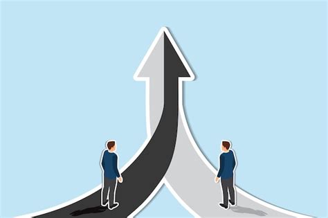 Premium Vector Businessman Follow A Arrows For Different Business