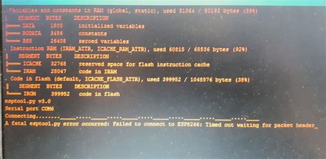 A Fatal Esptool Py Error Occurred Failed To Connect To Esp8266 Timed