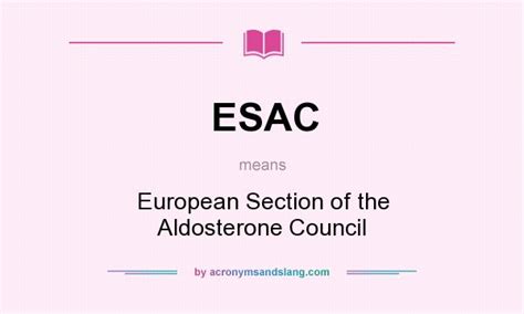 ESAC European Section Of The Aldosterone Council In Undefined By