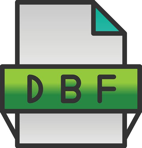 Dbf File Format Icon 15823931 Vector Art At Vecteezy