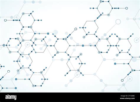 Abstract Technology Hexagonal Background Connection Structure Science Style Vector Stock