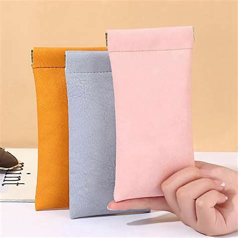 Glasses Case 4 Pack Eyeglasses Case For Women Men Pu Soft Glasses