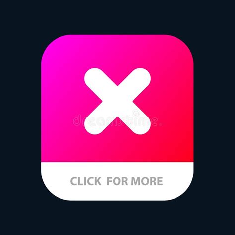 delete cancel close cross mobile app button android and ios glyph