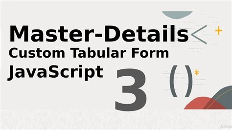 Oracle Apex Master Details Using Custom Tabular Form And Javascript