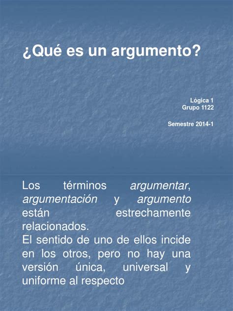 1 Qué Es Un Argumento Argumento Razón
