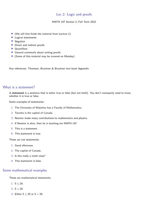 Lecture 2 Pdf Mathematical Proof Numbers