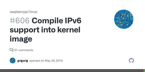 Compile Ipv6 Support Into Kernel Image · Issue 606 · Raspberrypilinux